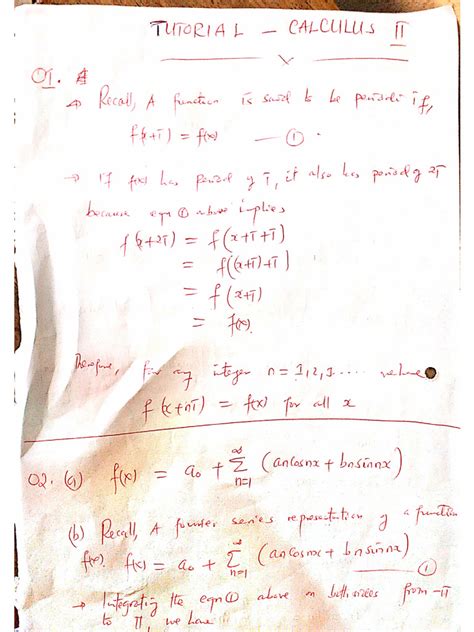 Calculus Ii Tutorial Solns Pdf