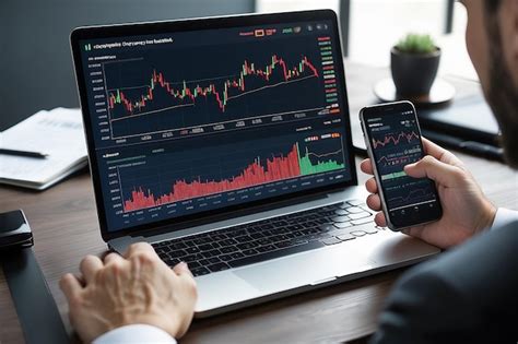 Premium Photo Business Man Trader Investor Analyst Using Mobile Phone App Analytics