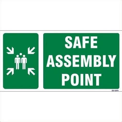 Safe Assembly Point Board Shape Square At ₹ 750number In Chennai