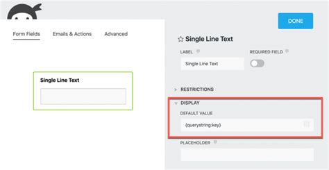 Querystrings Ninja Forms