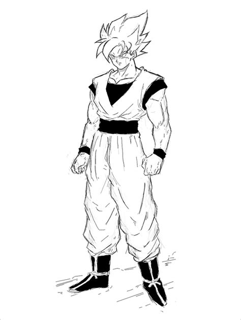 Dbz Goku Ssj Drawing