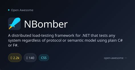 Nbomber — Distributed Load Testing Framework Open Awesome