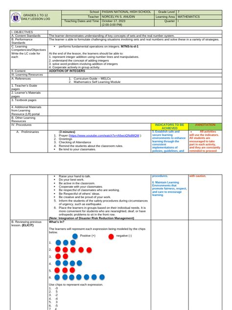 Operation Of Integers Pdf