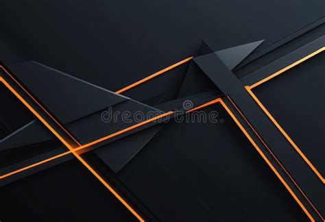 Abstract Dark Geometric Artwork Intersecting Black Polygons With