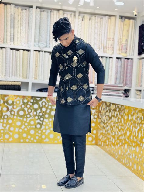 All Black Koti Set Vr Designers