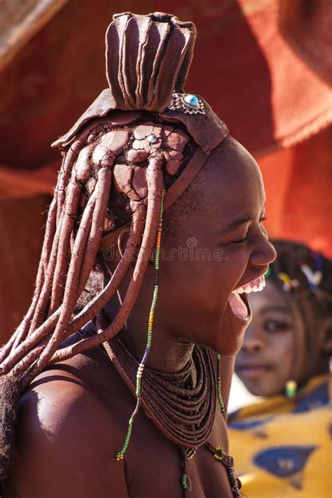 Opuwo Namibia Jul 07 2019 Himba Woman With The Typical Necklace