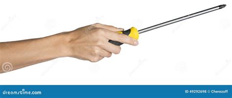 Female Hand Holding Screwdriver Stock Photo Image Of Closeup Hand 49292698