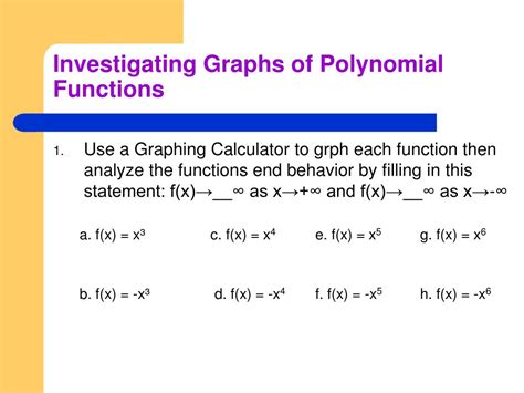 PPT Graphing Polynomial Functions PowerPoint Presentation Free Download ID