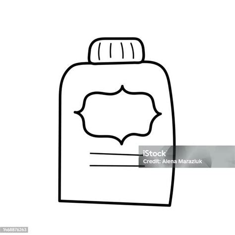 뚜껑이 있는 투명 유리 병 흰색 배경에 격리된 저장 컨테이너 낙서 클립 아트 벡터 일러스트 레이 션 0명에 대한 스톡 벡터 아트