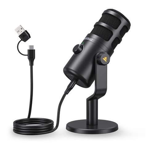 Buy Wholesale China Usb Dynamic Microphone Podcast Recording Microphone With Gain Knob Plug