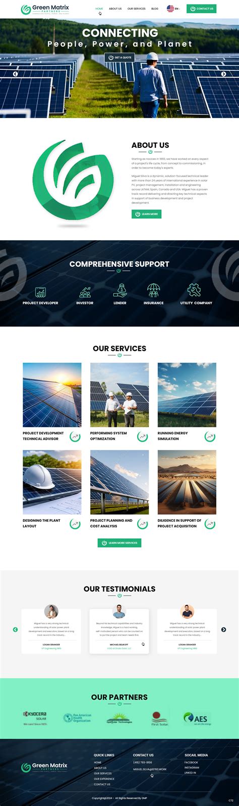 Elegant Playful Squarespace Design For Green Matrix Partners Llc By Pb Design 34369245