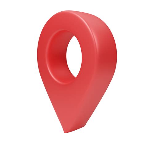 3D Render Red Pin Map Location Pointer Icon 24831290 PNG
