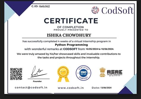 Ishika Chowdhury On Linkedin Python Internship Codsoft