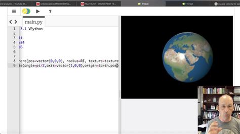 Modeling Geostationary Orbits In Glowscript Vpython Youtube