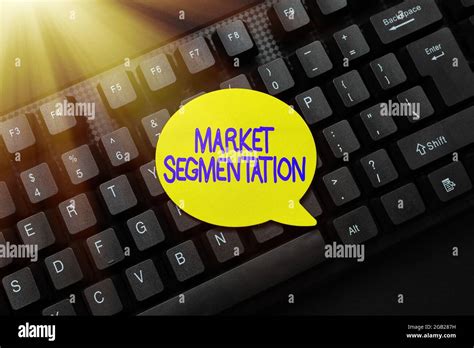 Writing Displaying Text Market Segmentation Business Concept Dividing