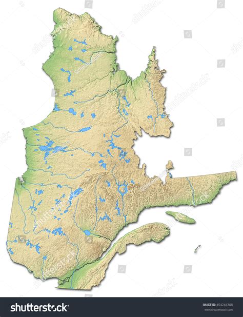 Physical Quebec Map