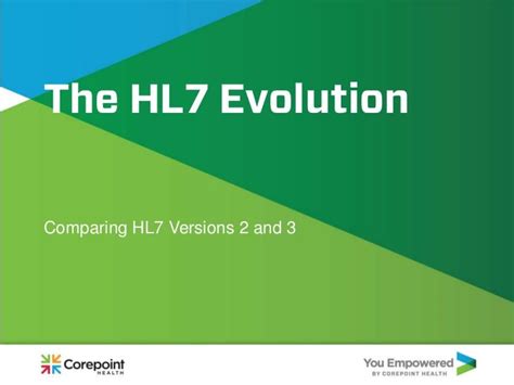 The HL7 Evolution Comparing HL7 Versions 2 And 3 Evolution Compare Health Care
