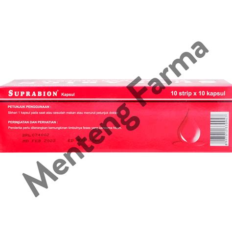 Suprabion 10 Kapsul Suplemen Penambah Darah Atau Anemia Apotek