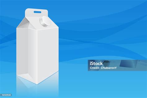 파란색 배경에 우유 판지 포장입니다 보편적인 액체 용기 0명에 대한 스톡 벡터 아트 및 기타 이미지 0명 3차원 형태 공란 Istock