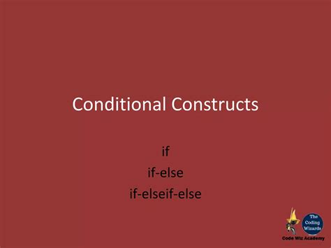 Conditional Constructs In Javascript Pptx