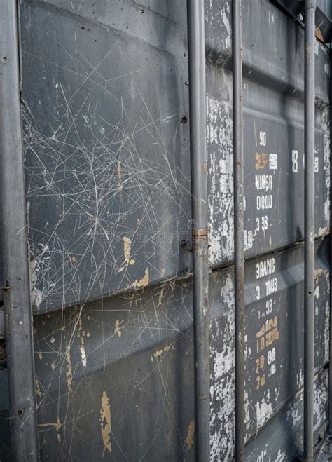 Close Up Of Old Cargo Container For Transportation Of Goods Industrial