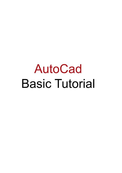 Auto Cad Tutorial PDF