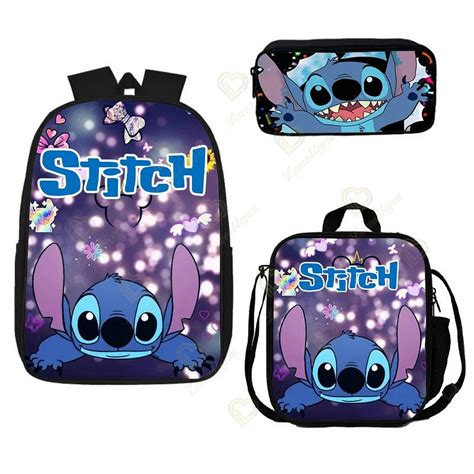 Disney Mochila De Lilo Stitch Para Niños Y Niñas Morral Escolar De