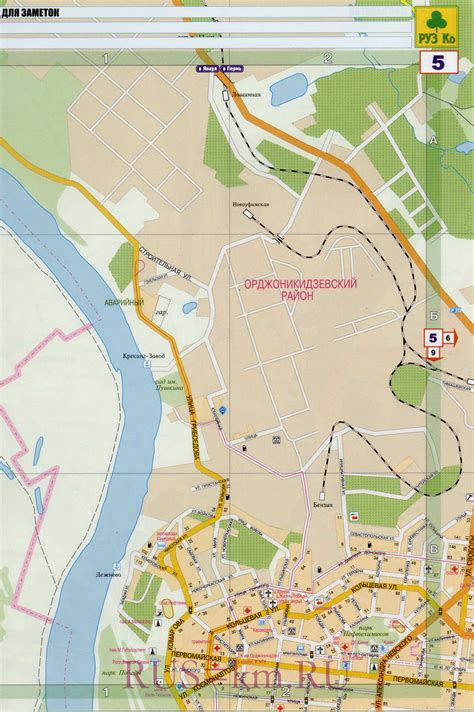 Орджоникидзевский район Уфы карта улиц Подробная карта Уфы Орджоникидзевский район с