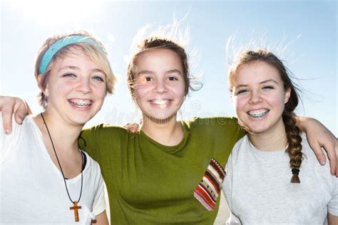 Three Girls At The Beach Stock Image Image Of Girl Human 87756345