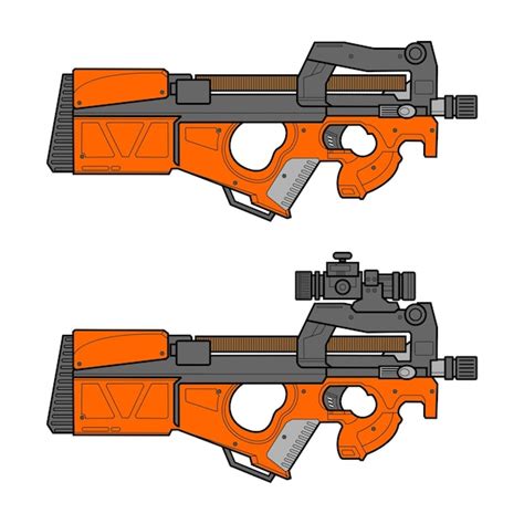 Premium Vector Fire Gun Fantasy Concept