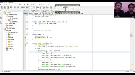 tutorial cara membuat game tic tac toe di netbeans java youtube