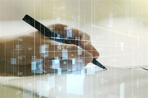 Premium Photo Multi Exposure Of Abstract Graphic Data Spreadsheet