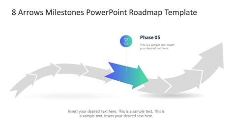 Arrows Milestones Roadmap PPT Template SlideModel
