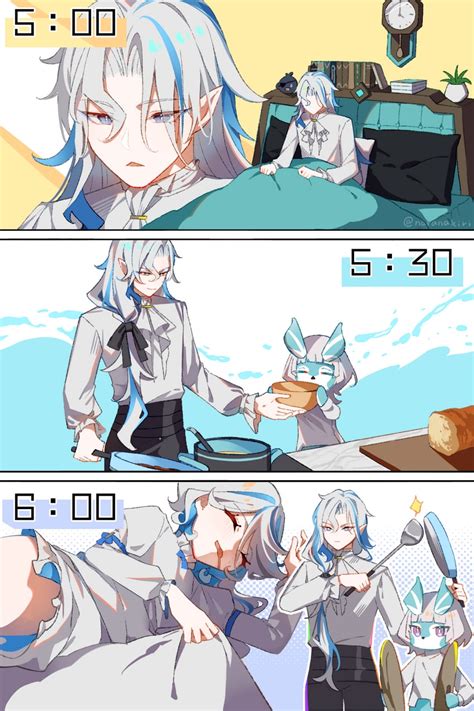 Furina Neuvillette Melusine And Aeife Genshin Impact Drawn By Nara