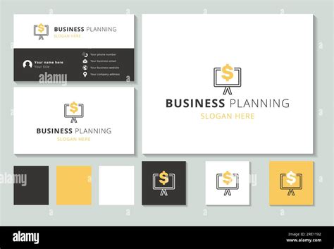 Business Planning Logo Design With Editable Slogan Branding Book And