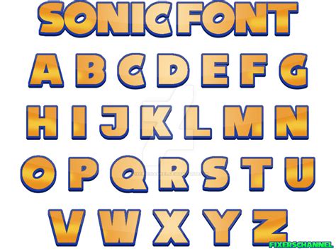 Sonic The Hedgehog Letter Font