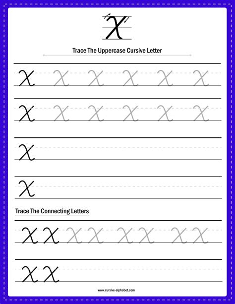 How To Write A Cursive Capital X