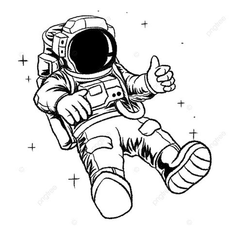 우주인 일러스트 스케치 요소 하늘 우주 비행사 검정색과 흰색 Png 일러스트 및 Psd 이미지 무료 다운로드 Pngtree