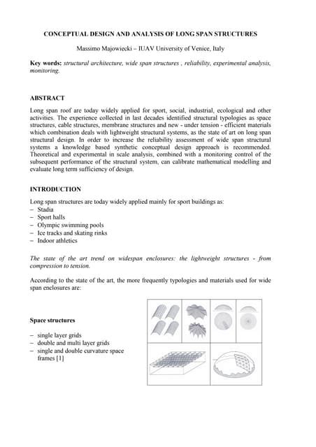 Conceptual Design And Analysis Of Long Span Structures Pdf