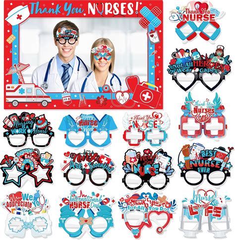 Howaf Nurse Photo Booth Props Kit Thank You Photo Frame