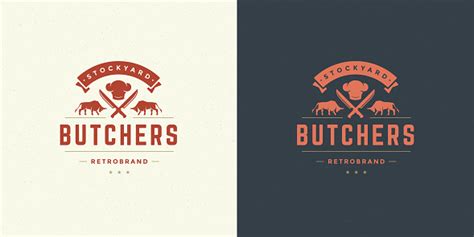 스테이크 하우스 로고 벡터 일러스트러 황소 와 칼 실루엣 좋은 농장 또는 레스토랑 배지 정육점에 대한 스톡 벡터 아트 및 기타 이미지 정육점 로고 아이콘 Istock