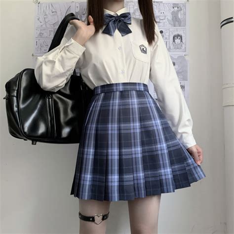 福利买一送二安可原创JK制服正统百褶裙半身裙短裙学生格裙2 虎窝淘