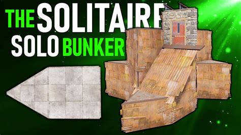 The SOLITAIRE Solo Bunker Base Design Rust YouTube
