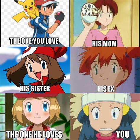 Ash Ketchum Misty May Dawn Serena And Delia I Give Good Credit To