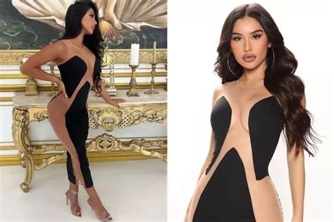Model Risks Baring All In Naked Illusion Jumpsuit With Built In Knickers Daily Star
