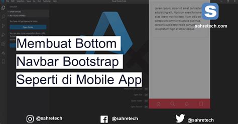 Membuat Bottom Navbar Bootstrap Seperti Di Mobile App Sahretech