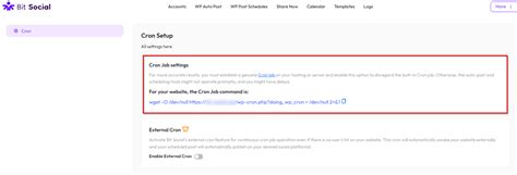 Setup Cron Jobs Bit Social