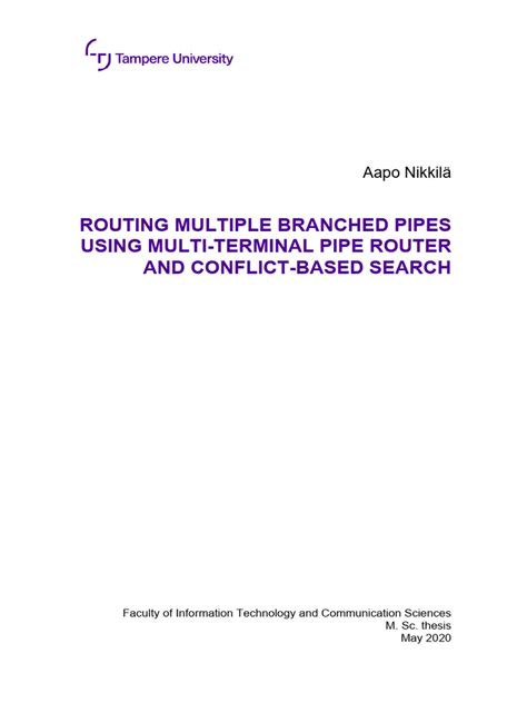 Routing Multiple Branched Pipes Using Multi Terminal Pipe Router And Conflict Based Search Pdf