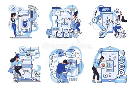 Application Testing Metaphor Vector Software Testing Watchmthat Keeps Lookout For Code