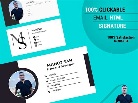 email signature html clickable html email signature upwork